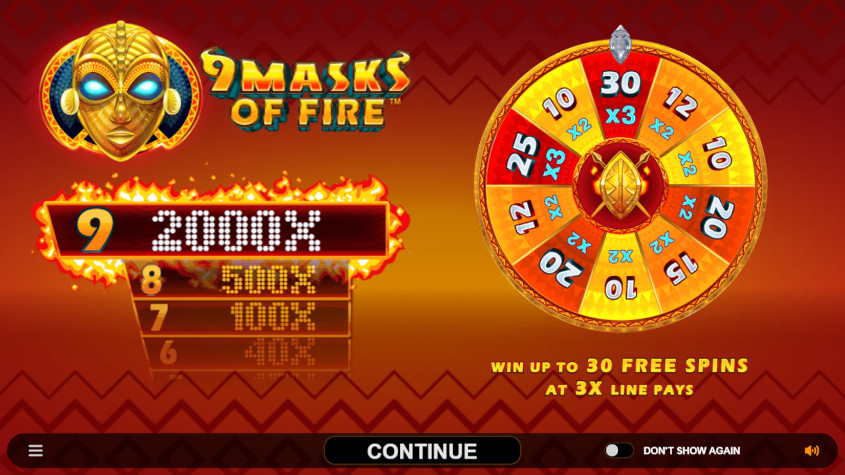 9 Masks of Fire Slot | Play Online | RTP: 96.24%