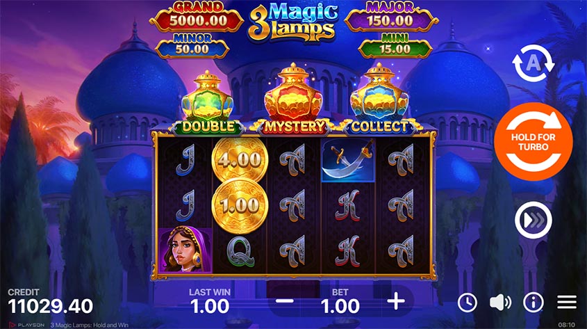 3 Magic Lamps Slot | Play Online | RTP: 95.76%
