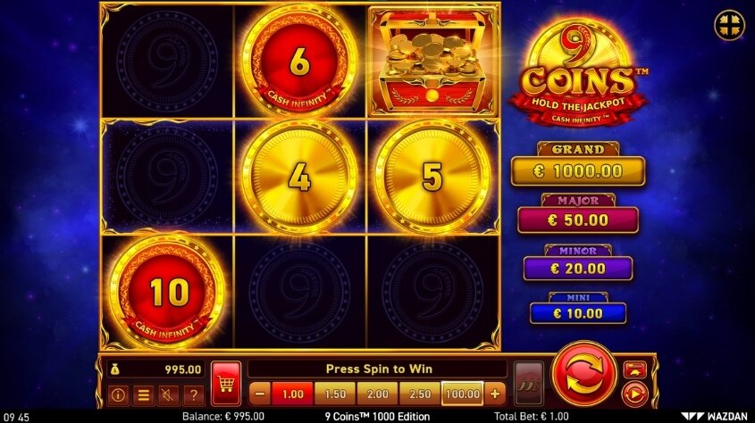 9 Coins 1000 Edition Slot | Play Online | RTP: 96.14%