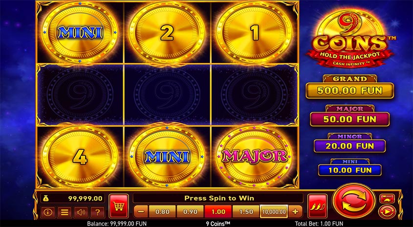 9 Coins Slot | Play Online | RTP: 96.06%
