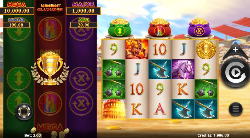 Action Boost Gladiator Slot | Play Online | RTP: 96.27%