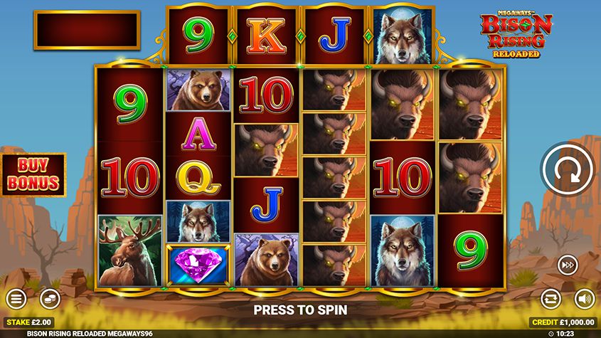 Bison Rising Reloaded Megaways Slot - Free Play in Demo Mode