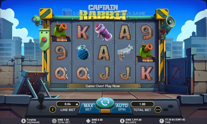 Captain Rabbit Slot - Free Play in Demo Mode