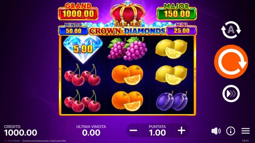 Crown & Diamonds: Hold & Win Slot | Play Online | RTP: 95.64%