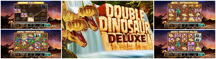 Double Dinosaur Deluxe Slot - Free Play in Demo Mode