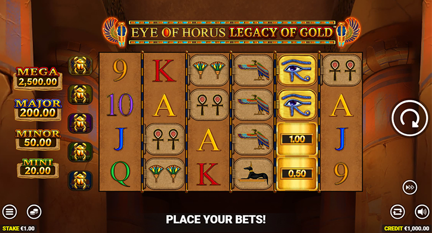 Eye of Horus Legacy of Gold Slot - Slot Machine Games Canada