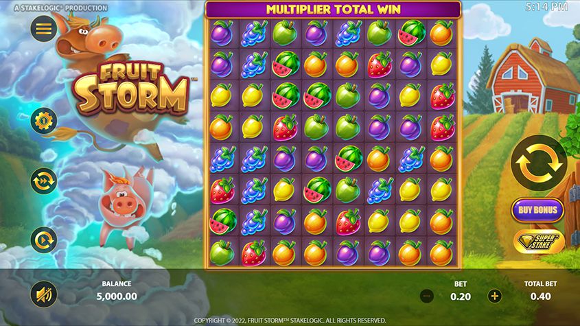Fruit Storm (Hurricane Games) Slot - Free Play in Demo Mode