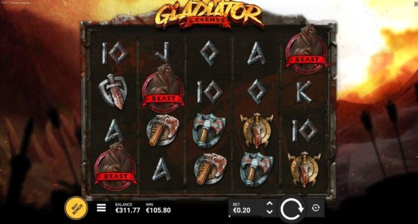 Gladiator Legends Slot | Play Online | RTP: 96.31%