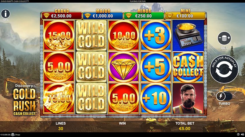 Gold Rush Cash Collect Slot - Free Play in Demo Mode