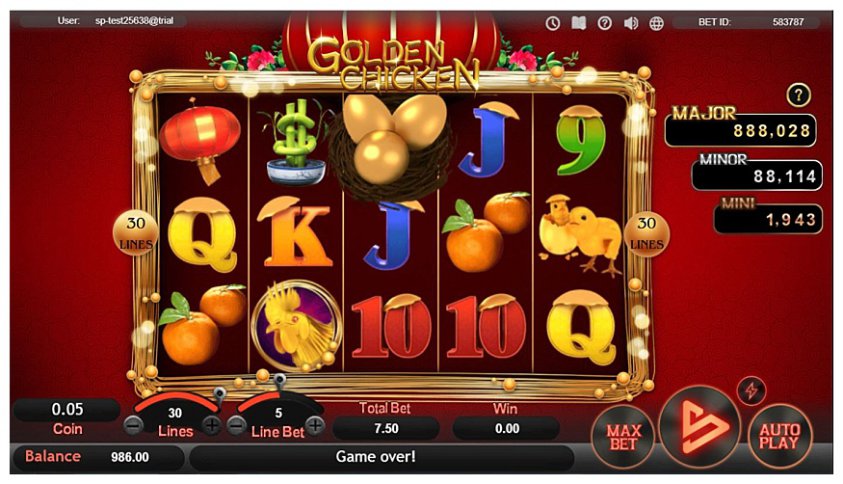 Golden Chicken (SimplePlay) Slot - Free Play in Demo Mode