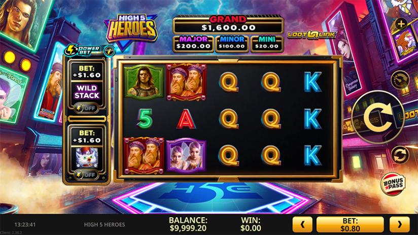 High 5 Heroes Slot - Free Play in Demo Mode