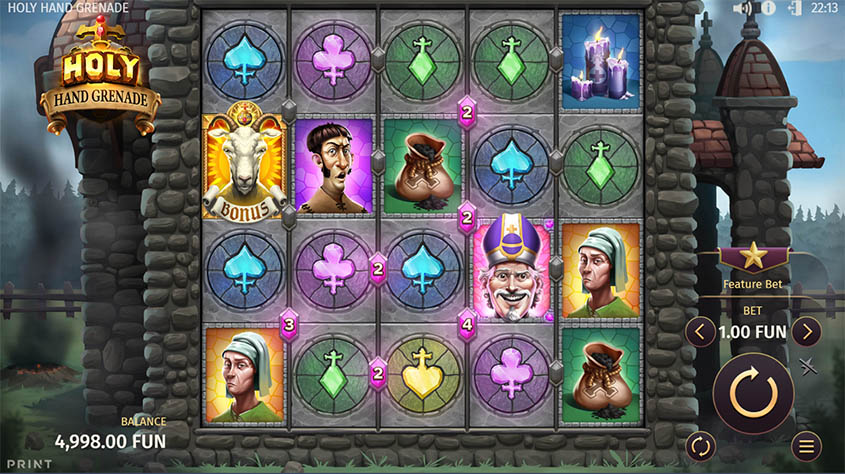 Holy Hand Grenade Slot | Free Play Demo Online | RTP: 96.45%
