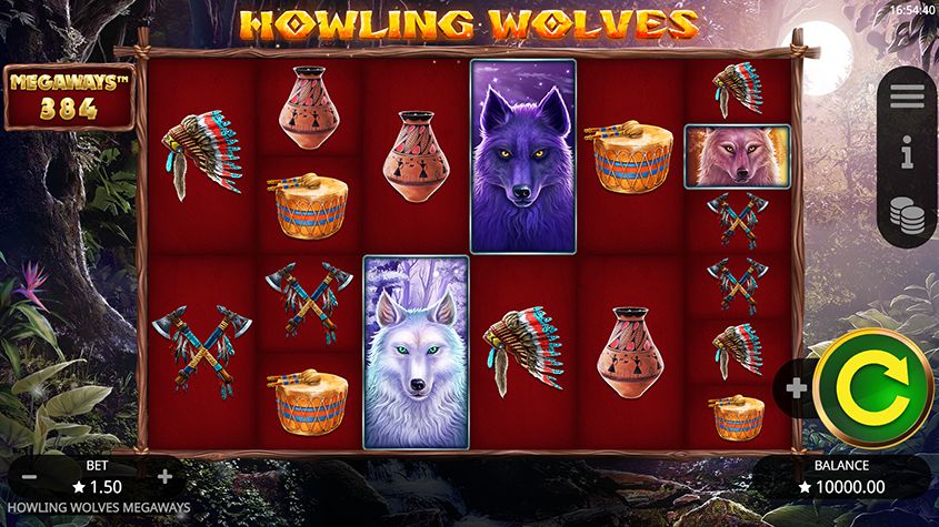 Howling Wolves Megaways Slot - Free Play in Demo Mode