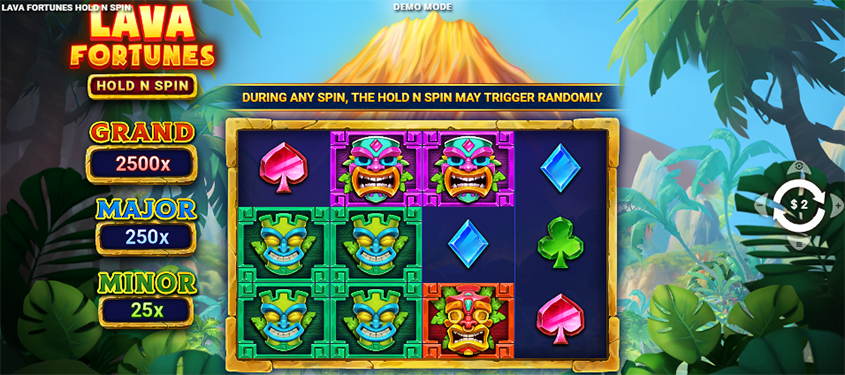 Lava Fortunes Hold N Spin Slot - Free Play in Demo Mode