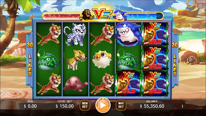 Lion vs Shark Slot - Free Play in Demo Mode