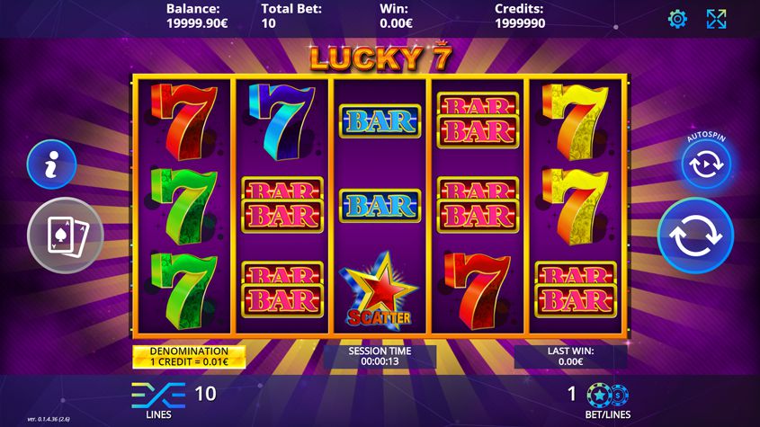 Lucky 7 Bar Slot Machine