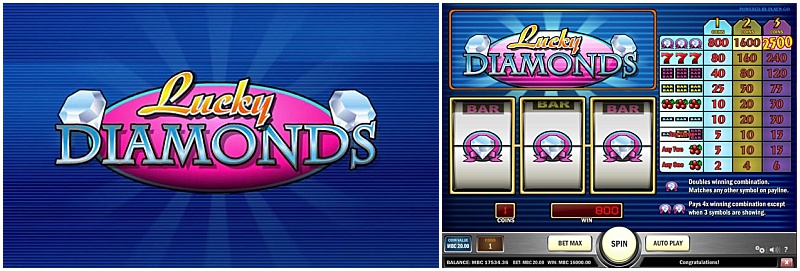 Lucky Diamonds Slot - Free Play in Demo Mode