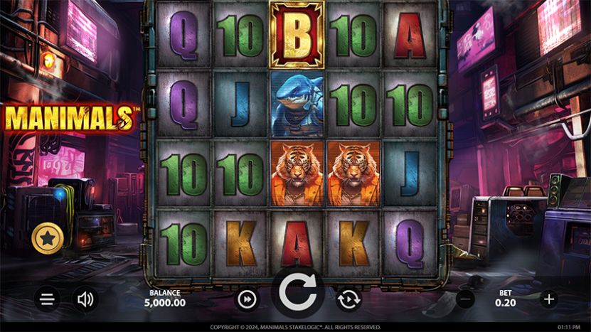 Manimals Slot - Free Play in Demo Mode