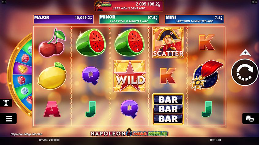 Napoleon Mega Moolah Slot - Free Play in Demo Mode