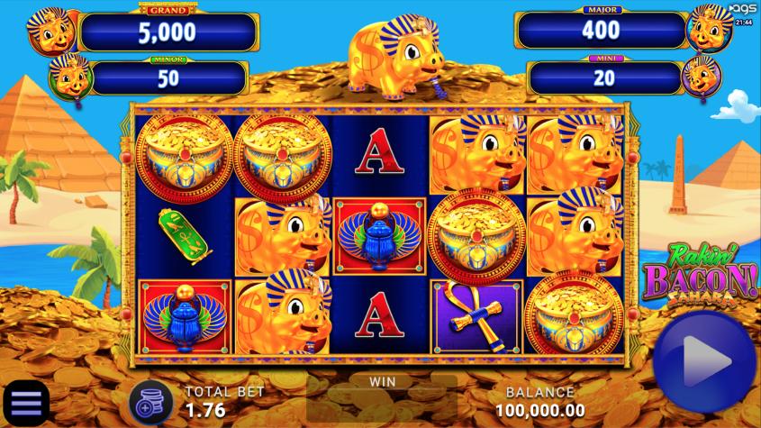 Rakin' Bacon Sahara Slot - Free Play in Demo Mode