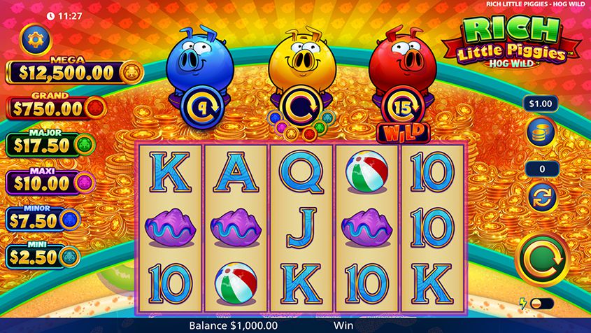 Rich Little Piggies: Hog Wild Slot - Free Play in Demo Mode