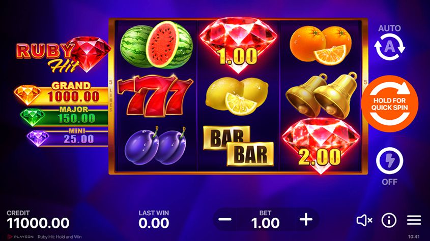 Ruby Hit Slot - Free Play in Demo Mode