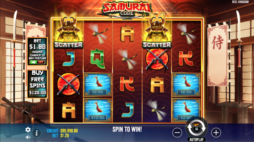 Samurai Code Slot | Play Online | RTP: 96.08%