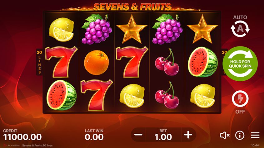 Sevens & Fruits: 20 Lines Slot - Free Play in Demo Mode