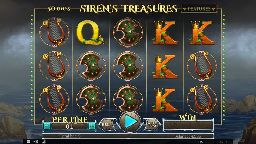 Siren's Treasures Slot - Free Play in Demo Mode