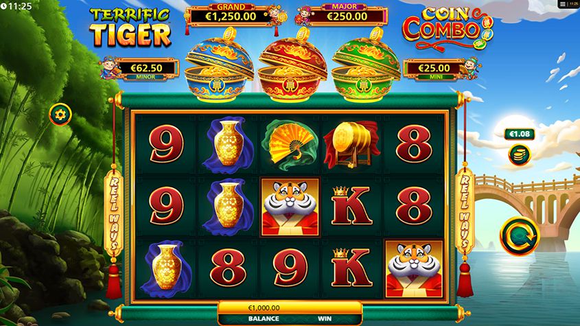 Terrific Tiger Coin Combo Slot - Free Play in Demo Mode