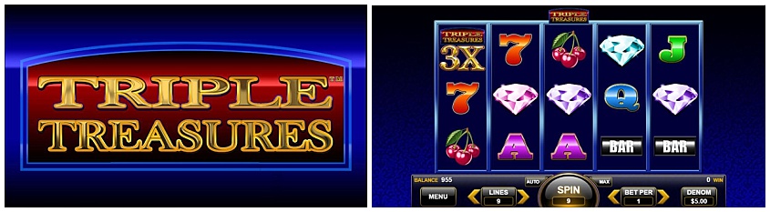 Triple Treasures Slot - Free Play in Demo Mode