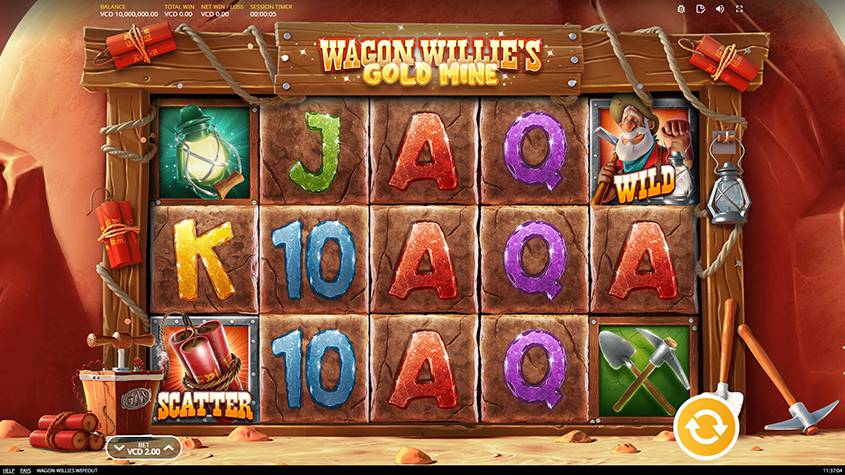 Wagon Willie's Gold Mine Slot - Free Play in Demo Mode