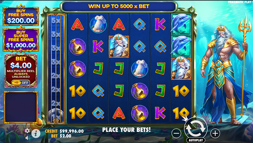 Slots Waves of Poseidon: jogos, rodadas e bônus gratuitos