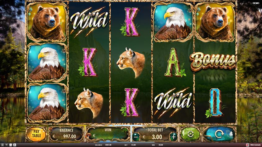 Wild Animals Slot - Free Play in Demo Mode