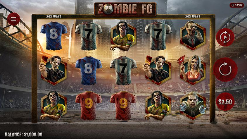 Zombie FC Slot - Free Play in Demo Mode